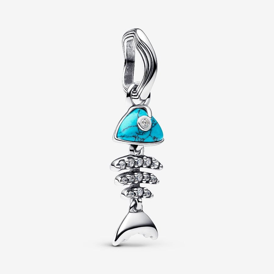 Turquoise Fishbone Pandora Charm – Apothecary Gift Shop
