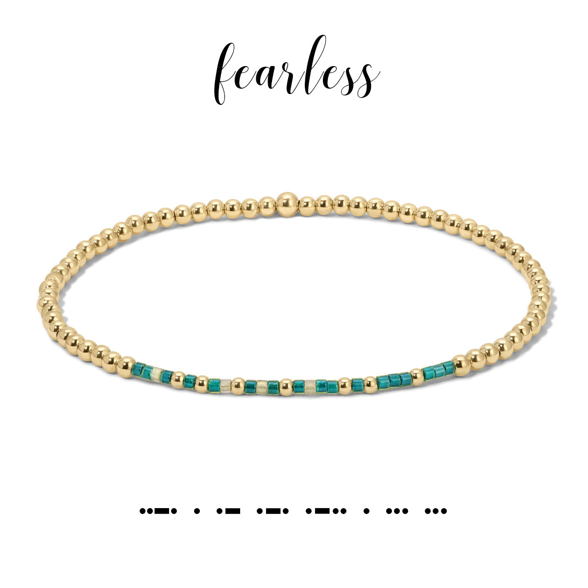 Fearless Beaded Morse Code Bracelet – Apothecary Gift Shop
