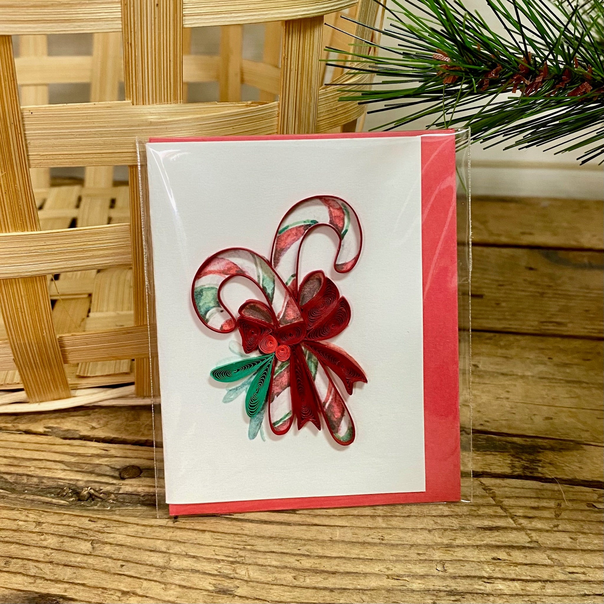 Candy Cane Enclosure Quilling Card – Apothecary Gift Shop