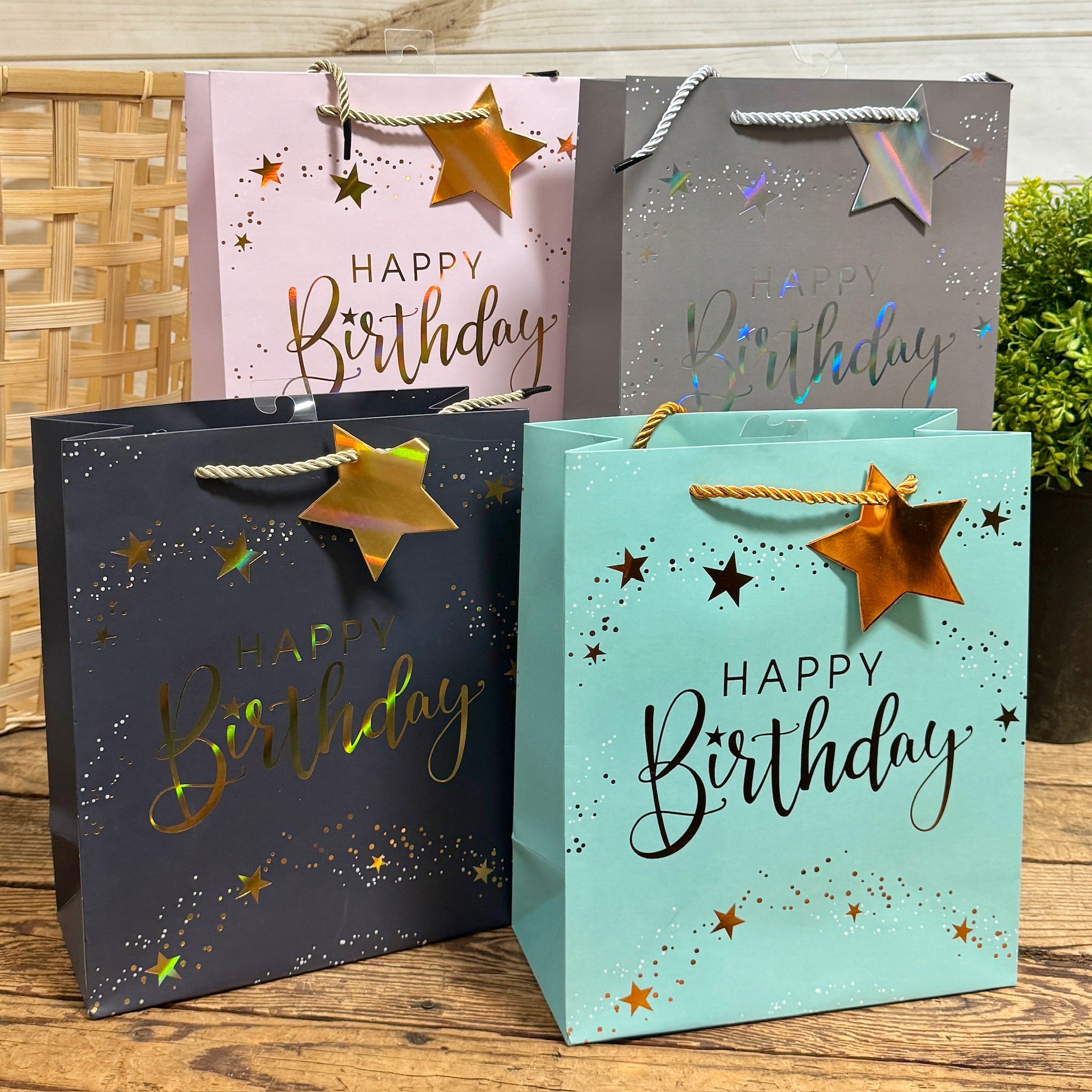 Happy Birthday Star Gift Bags – Apothecary Gift Shop