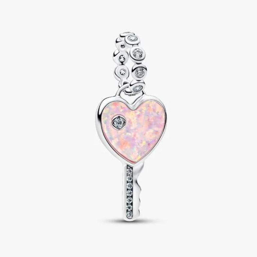 Opal Heart Key Pandora Dangle Charm – Apothecary Gift Shop
