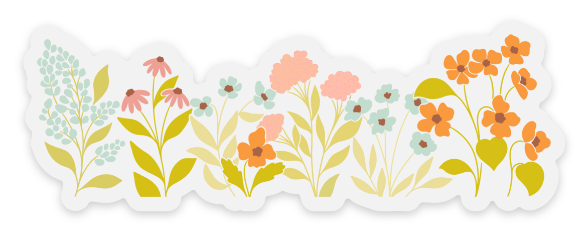 Flower Garden Sticker – Apothecary Gift Shop