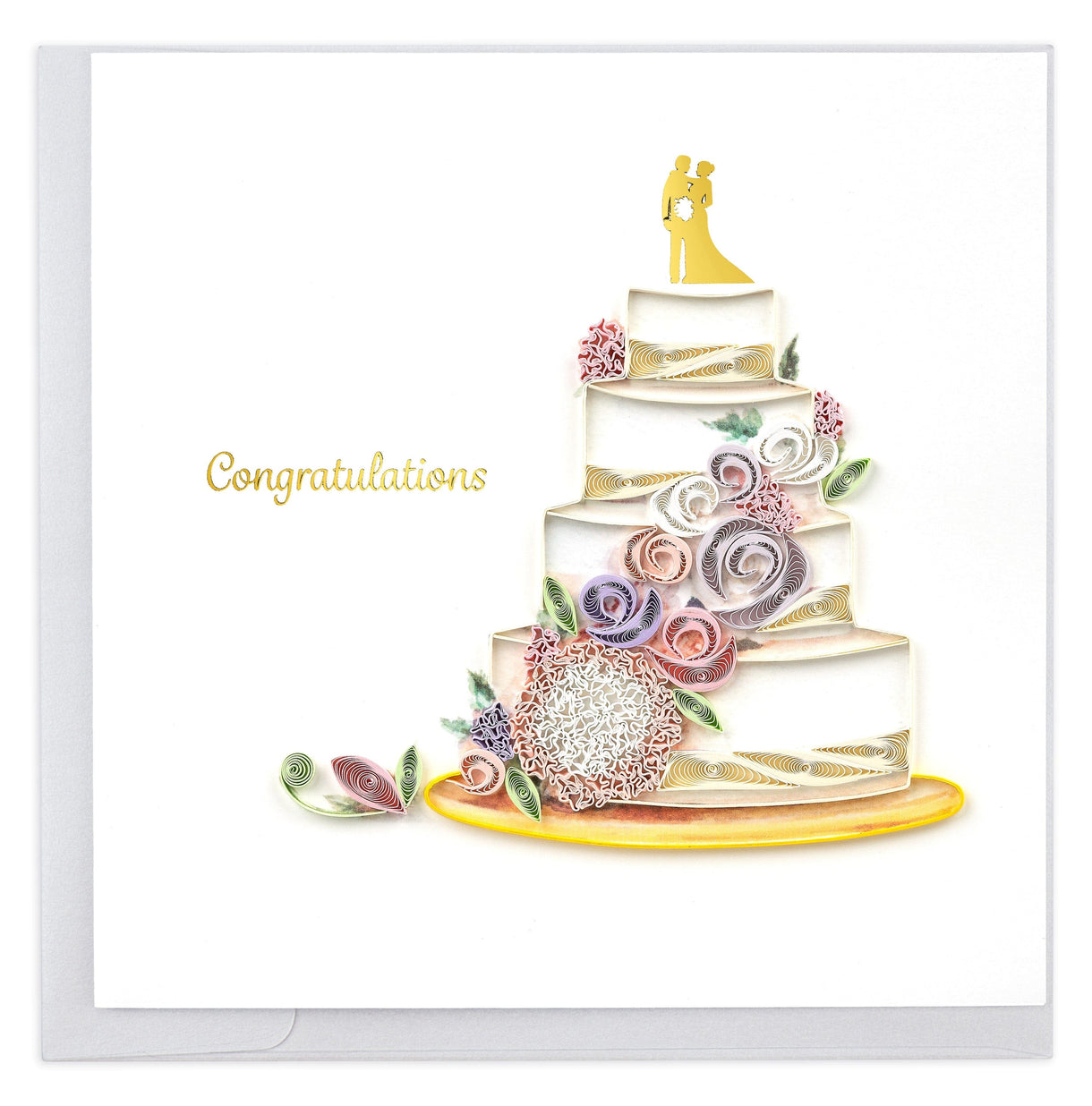 Floral Wedding Cake Quilling Card – Apothecary Gift Shop