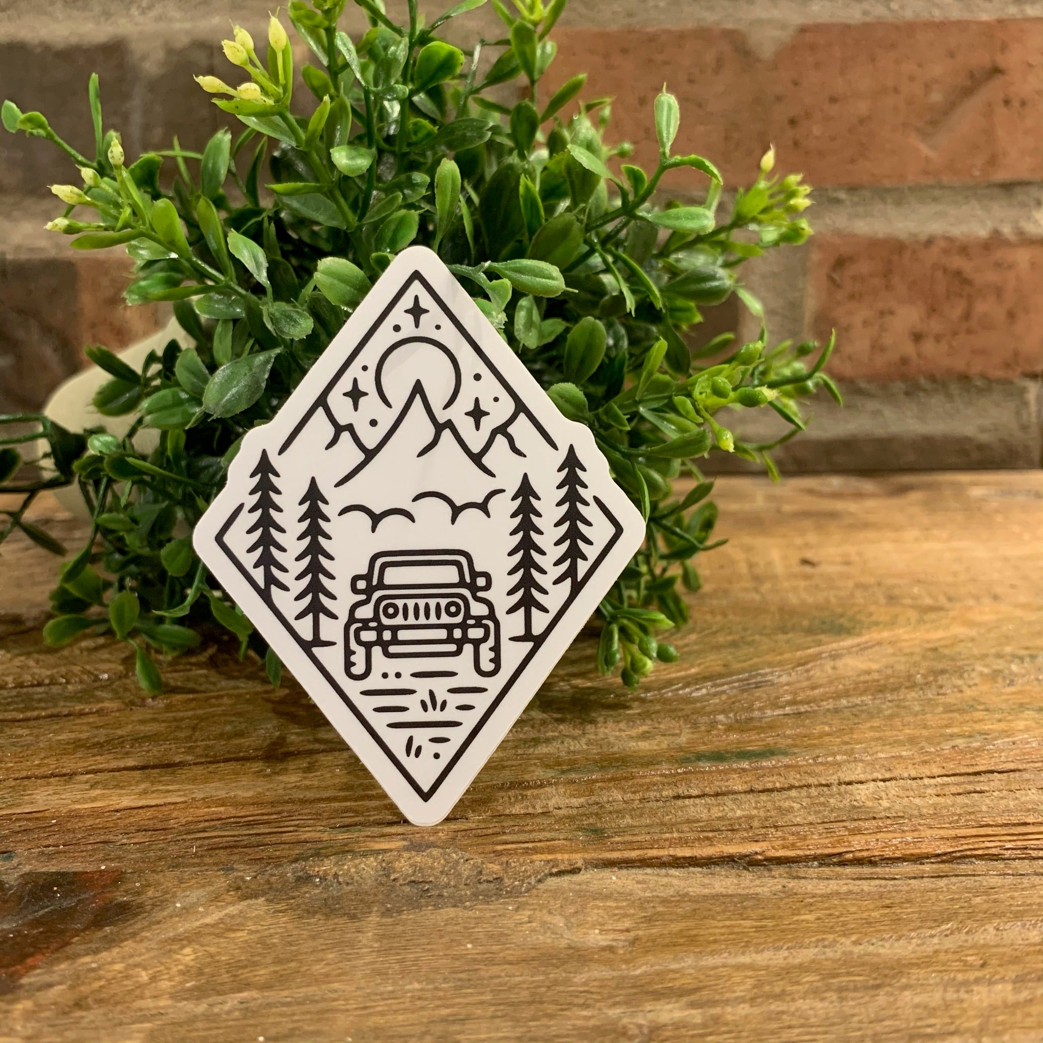 Outdoor Jeep Scene Sticker – Apothecary Gift Shop
